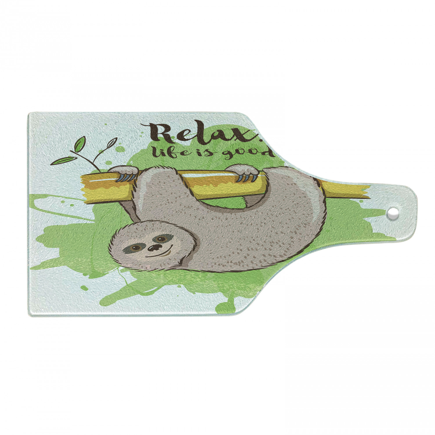 Sloth Cutting Board, Relax Life is Inspirational Illustration of ...
