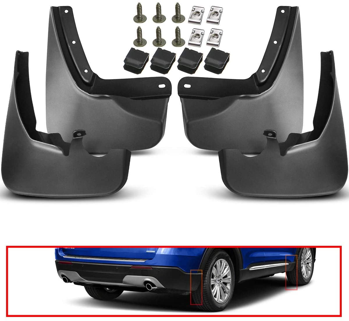 NEW OEM 2007-2017 Ford Expedition Mud Flap Splash Guards Full Set Front ...
