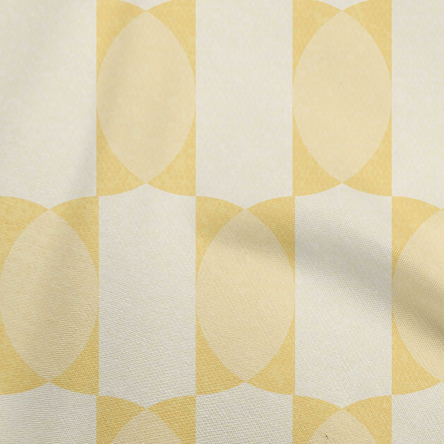 oneOone Silk Tabby Light Yellow Fabric Geometric Allover Shape Fabric ...