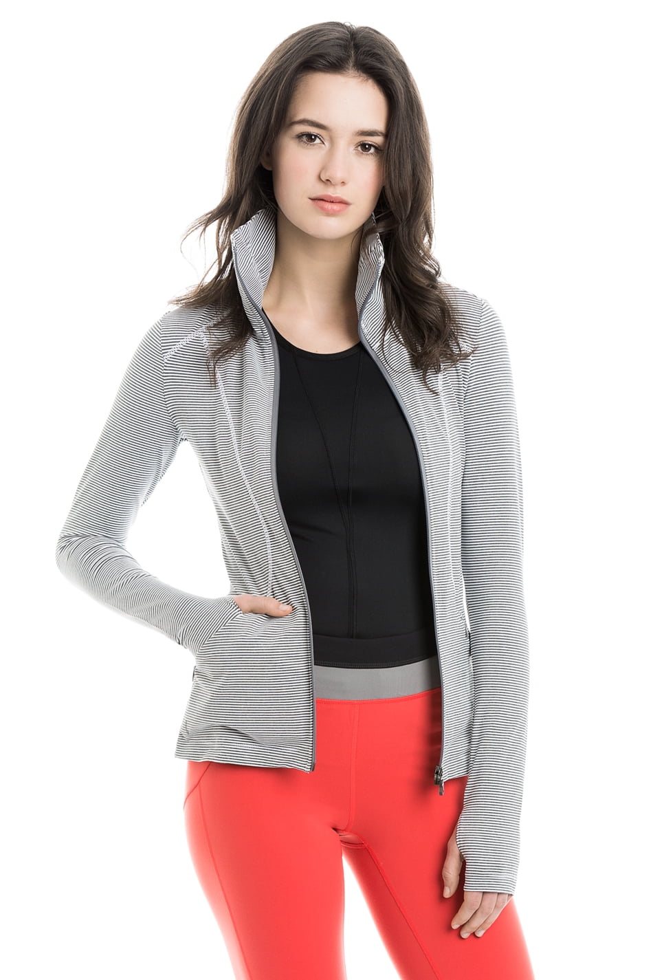 Lole Essential Women's Active Cardigan, White Stripe, XS | Walmart Canada