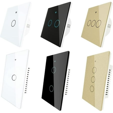Smart Switch Wall Touch Smart Light Switch with Neutral/No Neutral,No ...