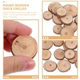 120 Pcs Round Wooden Chips Circles for Crafts, Projects, Tiny Wood ...