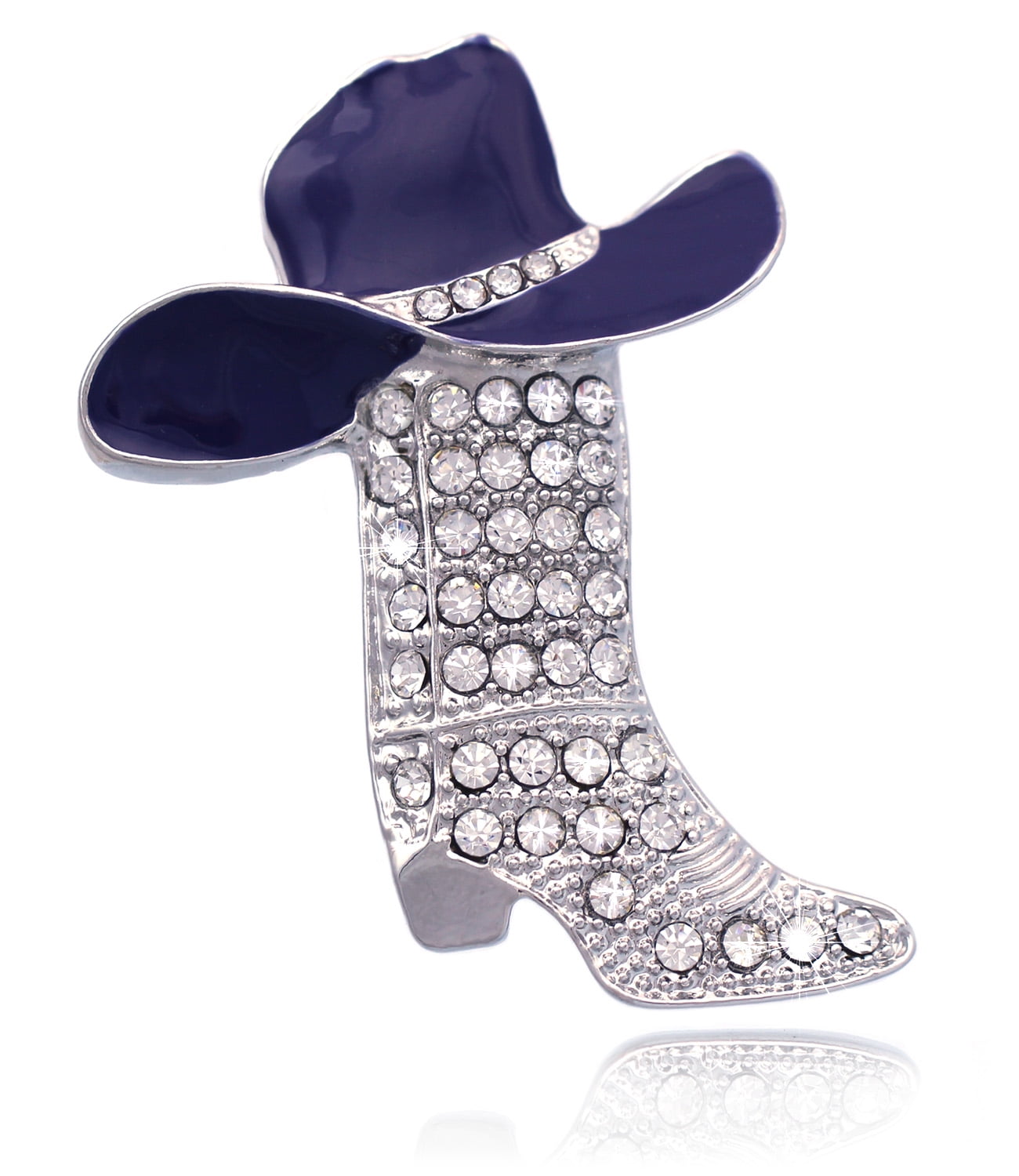 cocojewelry Western Cowboy Cowgirl Hat Boot Brooch Pin Woman Jewelry ...