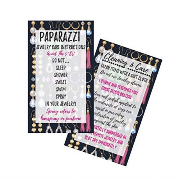 Jewelry Cleaning and Care Cards Package of 50 Bling Solid Pink ...