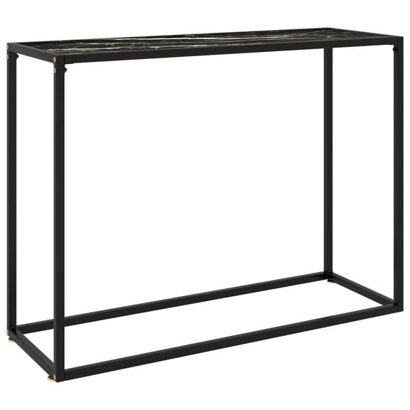 vidaXL Console Table Black 23.6"x13.8"x29.5" Tempered Glass - Walmart.com