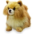 Realistic Pomeranian Dog Stuffed Animal Plush Toy, Lifelike Animal ...
