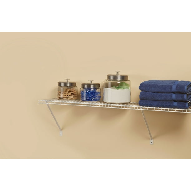 Closetmaid 6ft Multi-Purpose Storage Vinyl Coated Wire Single Shelf Kit ...
