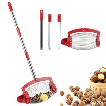 Nut Gatherer, 58" Rolling Nut Harvester Ball Picker, Adjustable Handle ...