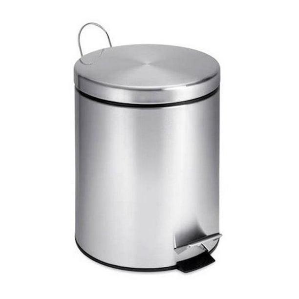 5L Round Stainless Steel Step Can - Walmart.com - Walmart.com