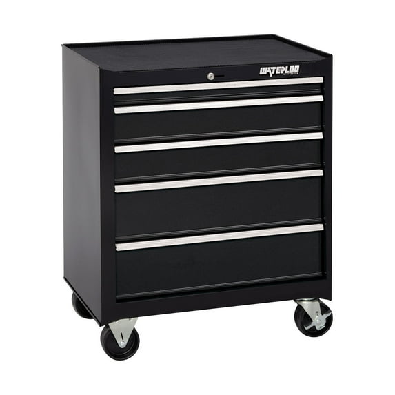 Waterloo Industries SCA-265BK-B 26in. 5-Drawer Cabinet - Black ...