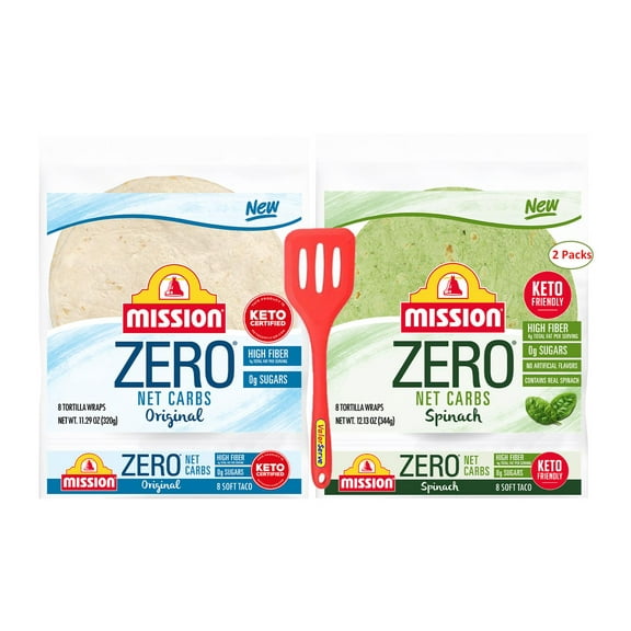 Mission Zero Net Carb Original Tortillas, Keto Certified, 14 Count, 4 ...