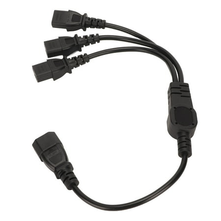 C14 To 3 X C13 Y Splitter Cable, Short Wear Universal IEC 320 C14 To 3 ...