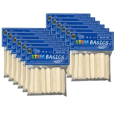 STEM Basics: Jumbo Craft Sticks, 200 Per Pack, 3 Packs - Walmart.com