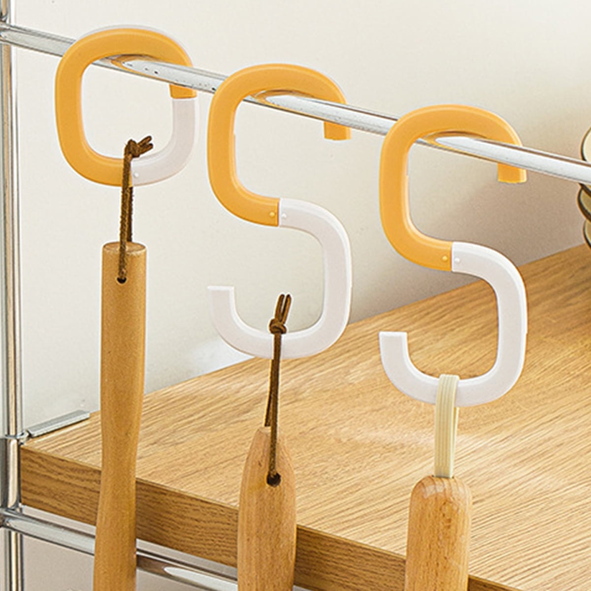 Travelwant 2Pcs Heavy Duty S Hooks Pan Pot Holder Rack Hooks Hanging ...