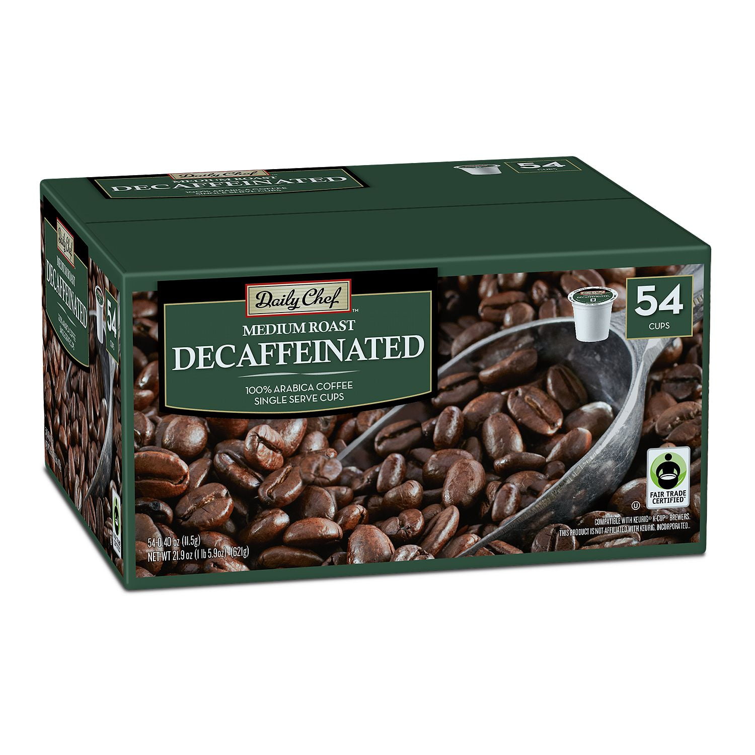 Daily Chef Medium Roast Decaffeinated Coffee (54 K-Cups) - Walmart.com