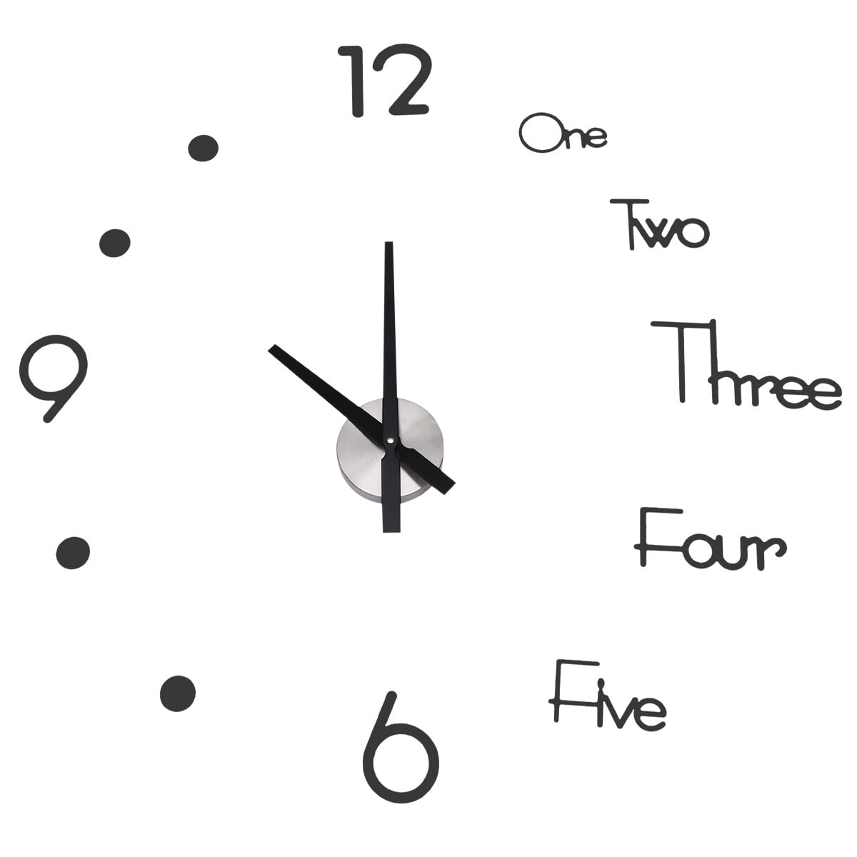 Wall Clock Hanging Clock for Home Simple Number Wall Clock Artistic ...