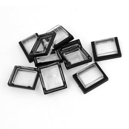 10 Pieces Clear Black Rectangle Plastic Waterproof Switch Covers Caps ...