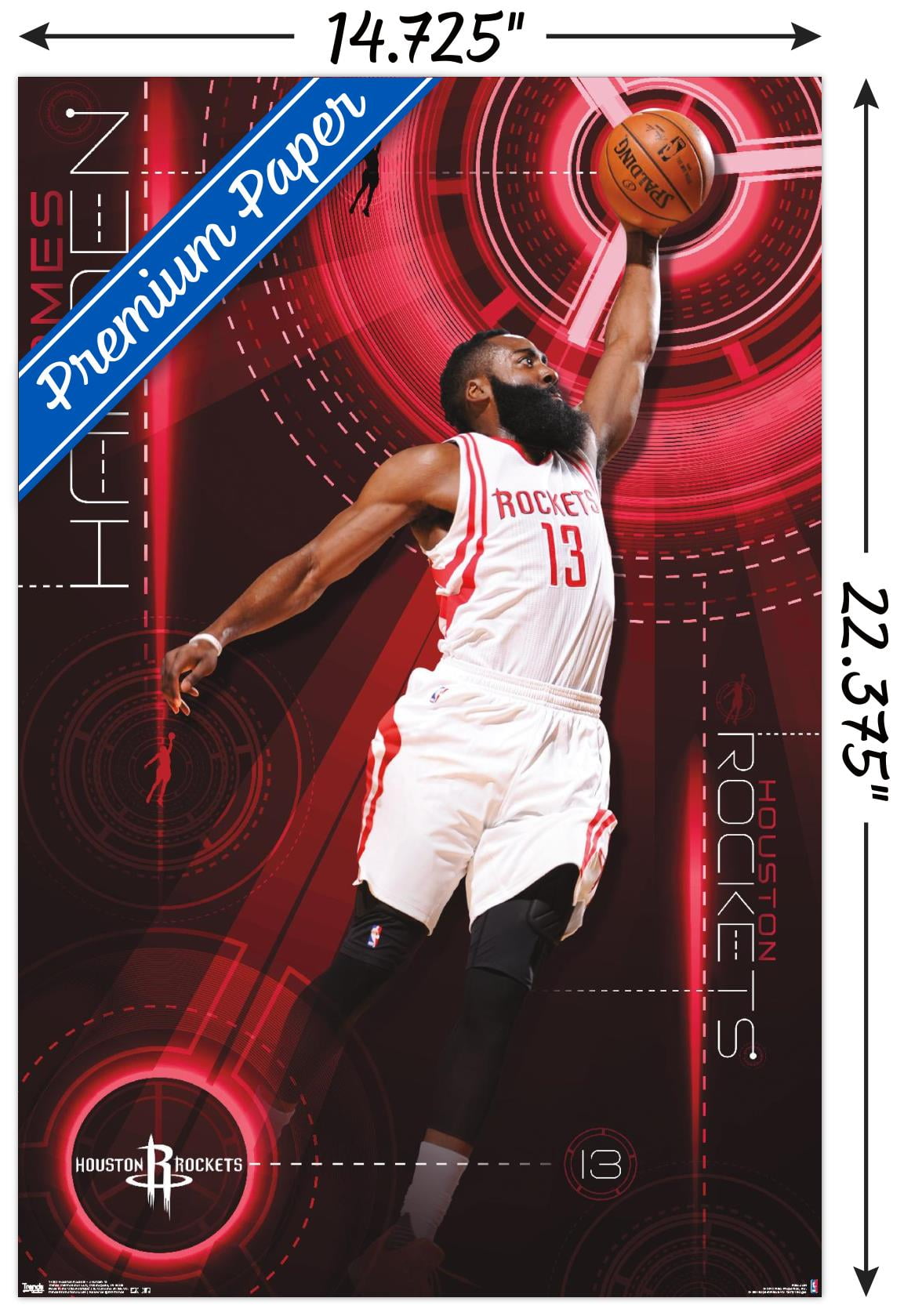 James Harden Rockets Poster