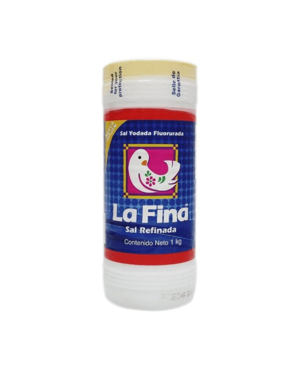Pack de 12 Sal La Fina Yodada Fluorada Bote 1 Kg La Fina Fuorada ...