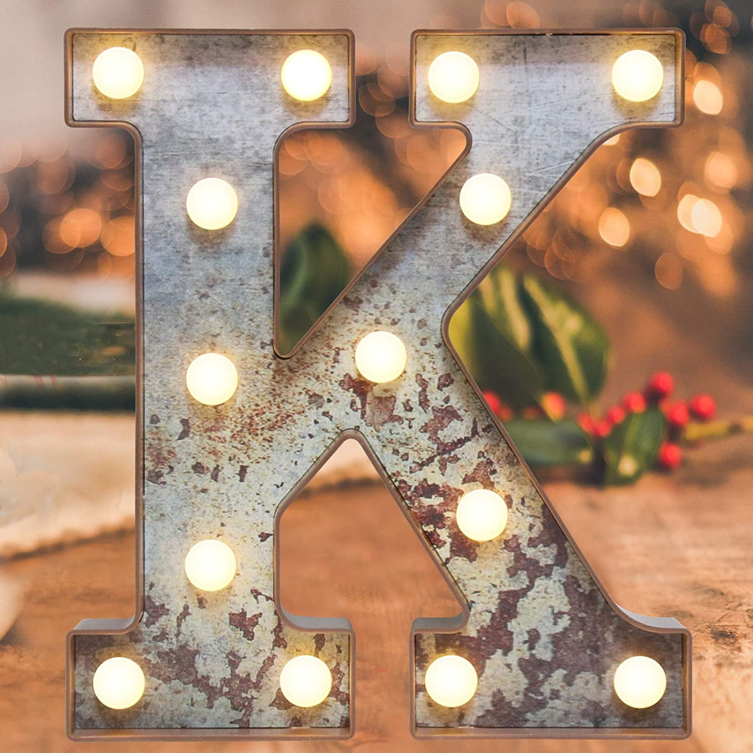 Elnsivo Vintage Led Letter Lights Light Up Alphabet Sign for Cafe Party ...