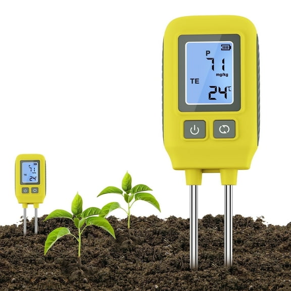 6-In-1 Soil Tester,Soil Test Kit,Digital Ph Meter/Soil Moisture ...