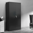 Aobabo Metal Storage Cabinet with 2 Doors,72''H Locking Steel Storage ...