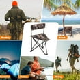 REDCAMP Portable 2-Pack Tripod Hunting Chairs, Folding Stool with Back ...