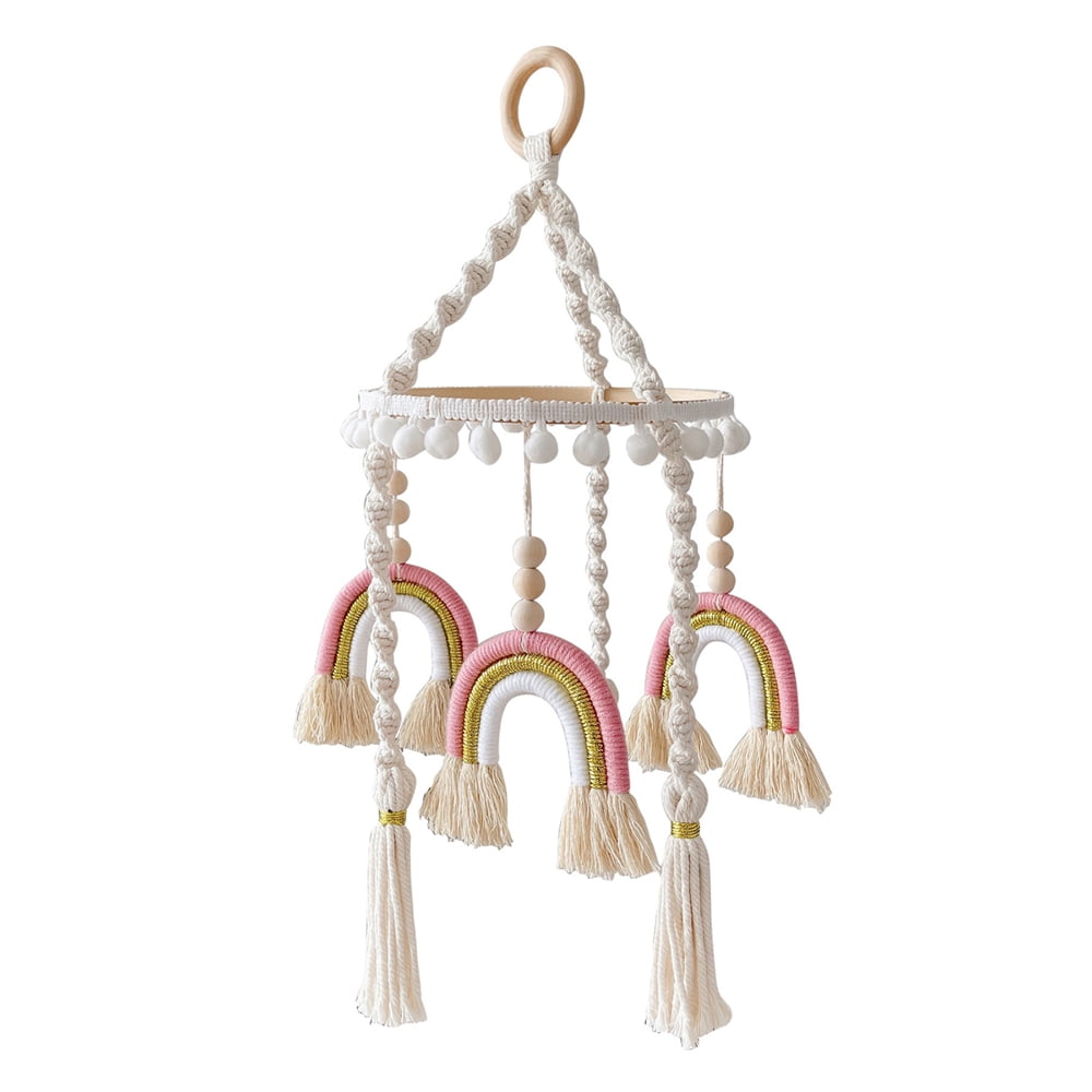Baywell Boho Rainbow Nursery Mobile, Neutral Baby Crib Mobile,Baby ...