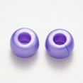 500g Plastic Pearlized Beads Barrel Mixed Color 9x6mm Hole: 3.5mm about ...
