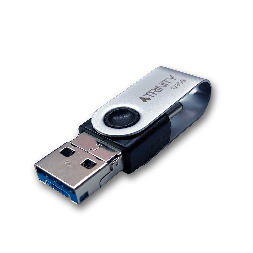 Patriot Memory Trinity 128GB 3-in-1 USB-A USB-C USB Micro B Drive ...