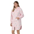 Women’s Cuddl Duds® Hooded Plush Zip Robe - Walmart.com