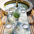 Abstract Watercolor Fitted Rectangle Tablecloth 32" x 72" Gradient Sky ...