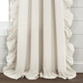 Lush Decor Faux Linen Ruffle Curtain - Light Gray, Rod Pocket, Single ...