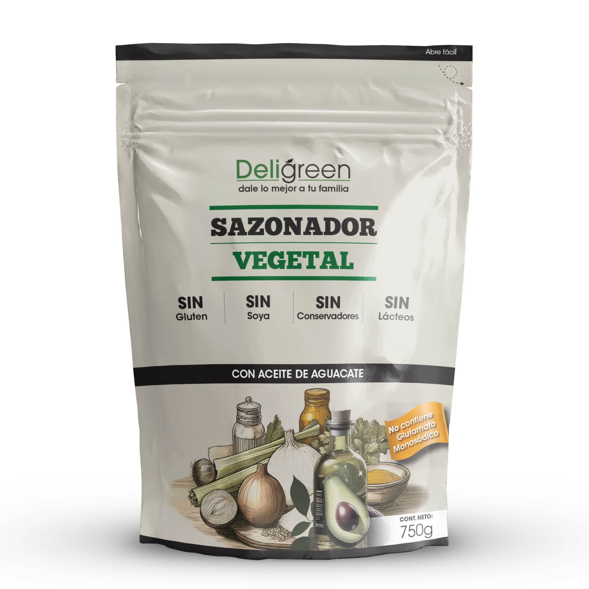 Sazonador Vegetal Gourmet en polvo tipo Consomé CON ACEITE DE AGUACATE ...