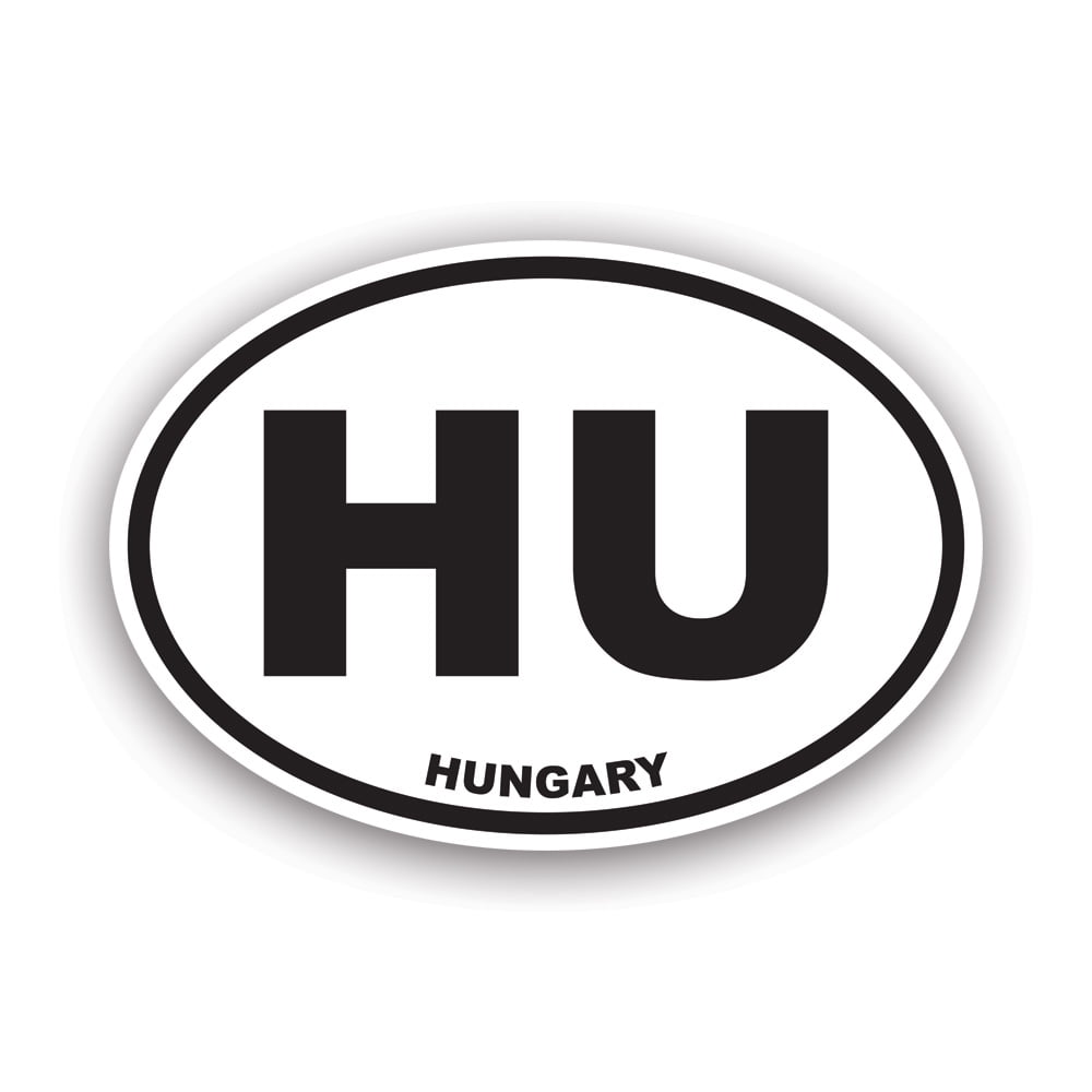 Hungary Oval Sticker Decal - Self Adhesive Vinyl - Weatherproof - Made ...