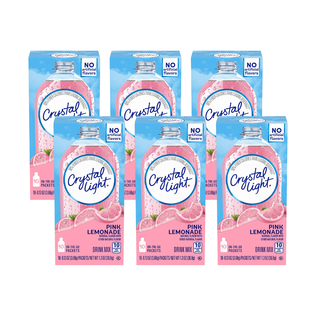 Crystal Light Sugar-Free Pink Lemonade On-The-Go Powdered Drink Mix 10 ...