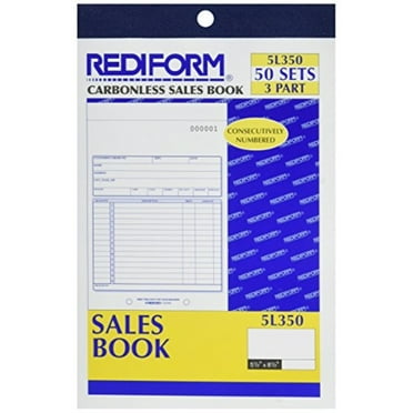 Rediform, RED5L240, Carbonless 2-part Sales Book Forms, 1 Each ...