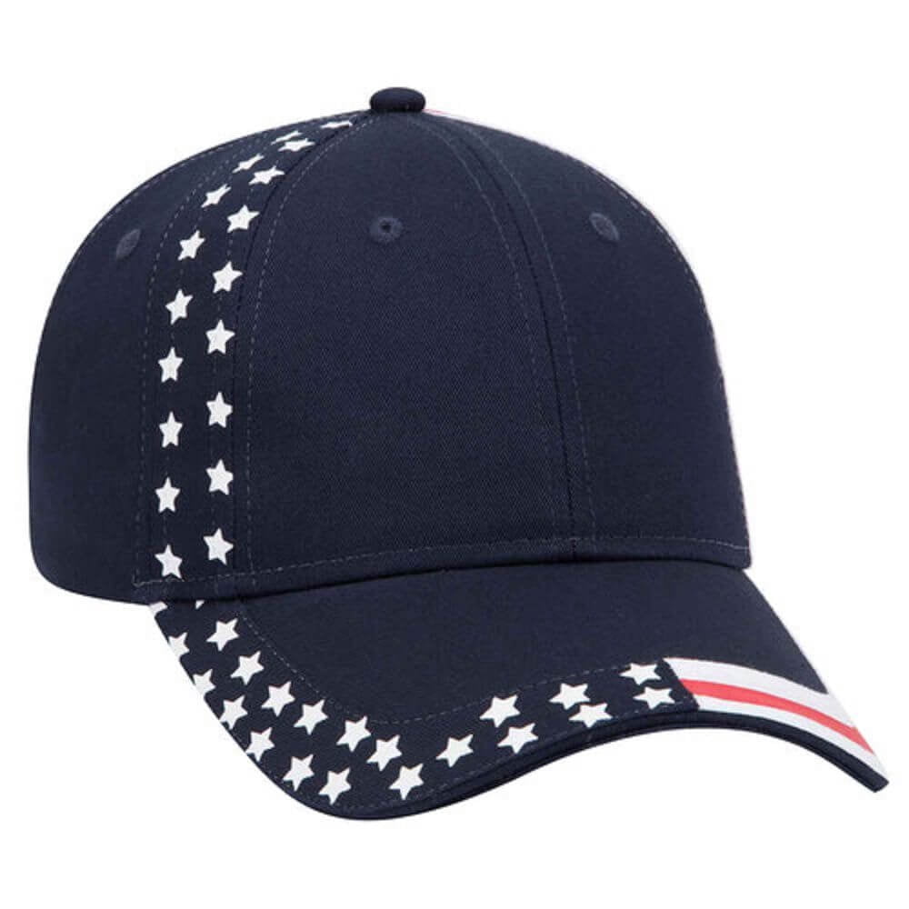 6 Panel Low Profile American Flag Patriot USA Baseball Cap, Navy ...