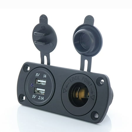 Xizioo Car Charger Switch Panel, Dual USB Charger Function LED ...