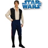 Star Wars Han Solo Fancy-Dress Costume for Men with Shirt and Vest for ...