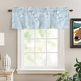 Blue Palm Tree Valances for Windows Farmhouse Kitchen Curtains Valances ...
