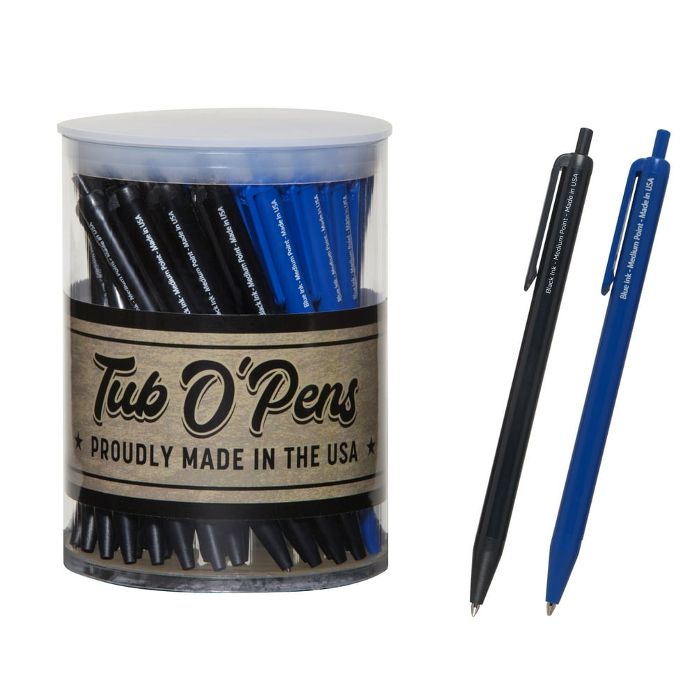RevMark Bulk 1.0mm Medium Point Ballpoint Retractable Tub o’ Pens–USA ...