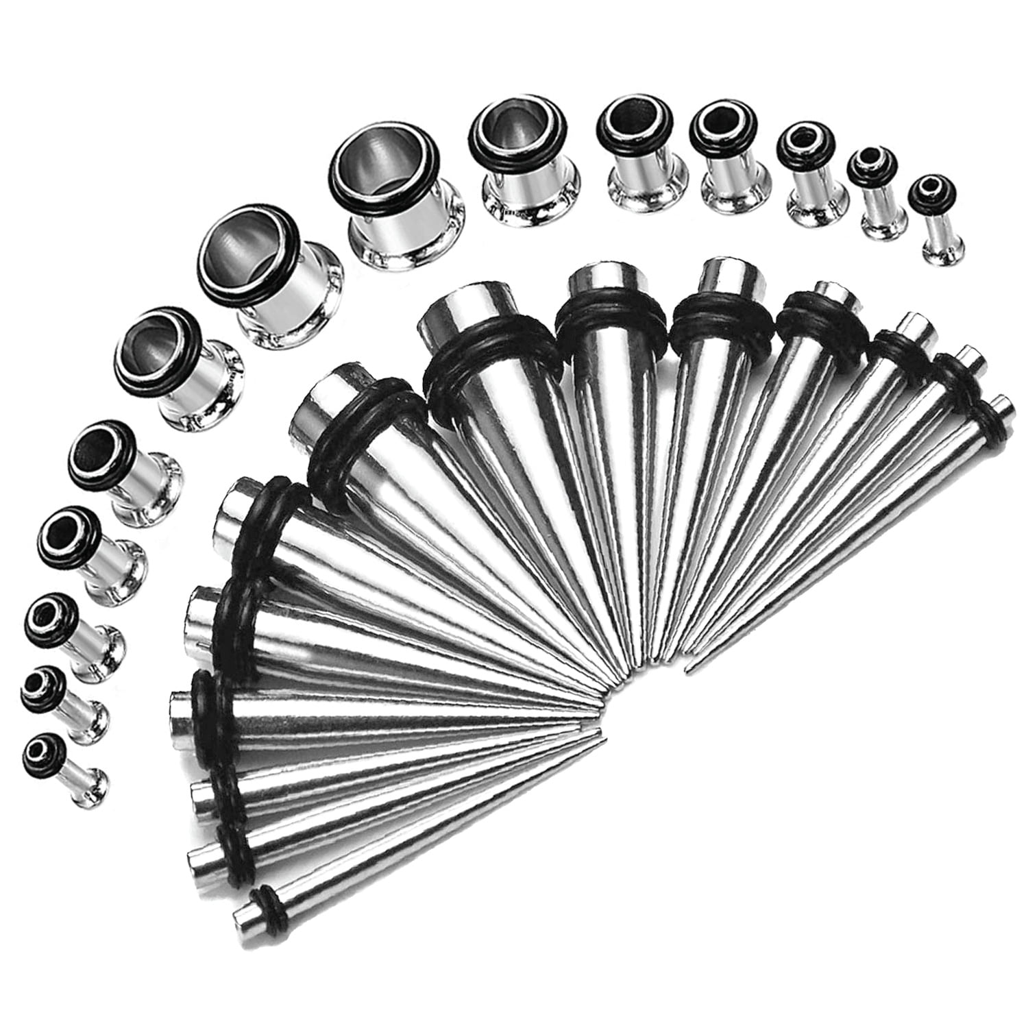 Click here for Bodyj4you 28pc Gauges Kit Ear Stretching 12g-0g Su... prices