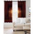 Abstract Burnt Orange Blackout Curtains for Bedroom/Living Room ...