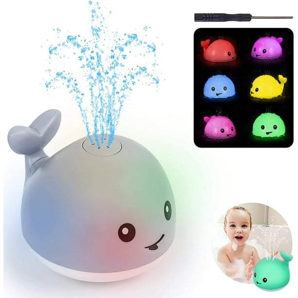 Baby Bath Toy, Water Squirting Bath Toys Whale Light Up Child Bath ...