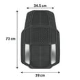 Motor Trend Black Silver Rugged Earth Rubber Car Mats for Auto Truck ...