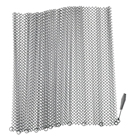 Barton 3-Panel 48" Fireplace Screen with Hinged Doors Foldable Guard ...