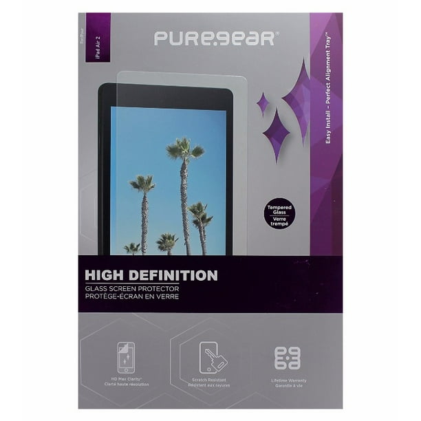 PureGear HD Glass Screen Protector for iPad Air 2 / Pro 9.7 (1st Gen ...