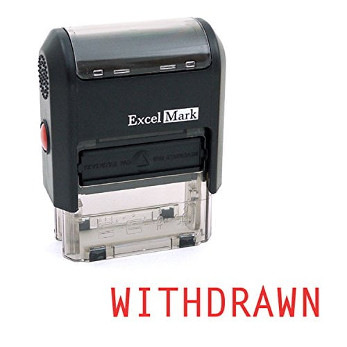 WITHDRAWN Self Inking Rubber Stamp - Red Ink (ExcelMark A1539 ...
