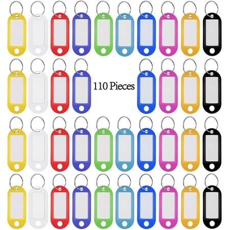 110 Pack Key Tags Keychain Tags 10 Colors orted Color ID Label Tags ...